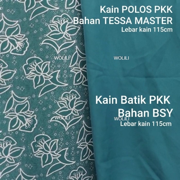 Jual Kain BATIK PKK Nasional Seragam Batik PKK Biru Tosca Kain Batik ...