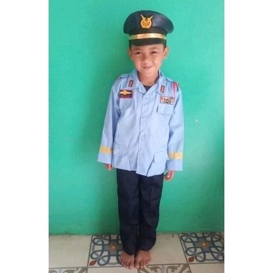 Jual [ PROMO COD ] Baju Seragam TNI AU anak || Baju Karnaval TNI Angkatan Udara Anak || Seragam ...