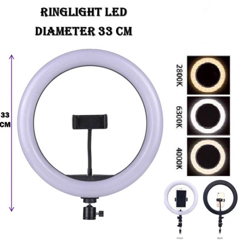 Jual Lampu LED Ringlight selfie 33cm make up / Ringlight 33cm | Shopee Indonesia