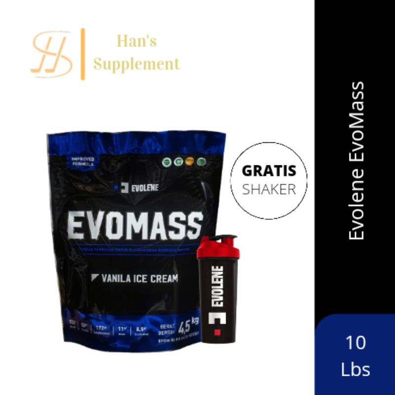 Jual Evolene EvoMass Vanilla Ice Cream 10 lbs 4,5 Kg gainer susu ...