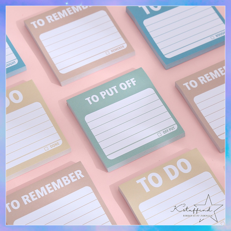 Jual [kstuffind] 60 lembar sticky note / sticker post it kertas catatan ...