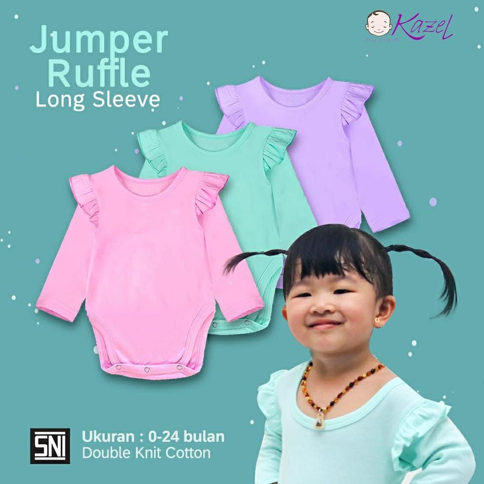 Jual Kazel Ruffle Jumper Long - (KZL-RJL) | Shopee Indonesia
