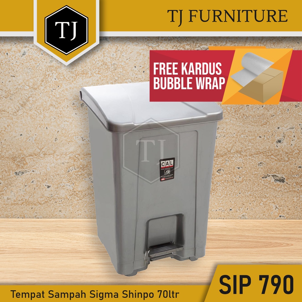 Jual Shinpo Tempat Sampah Sigma 70 ltr / Bak Sampah / Dustbin / Keranjang Sampah - SIP 790 ...