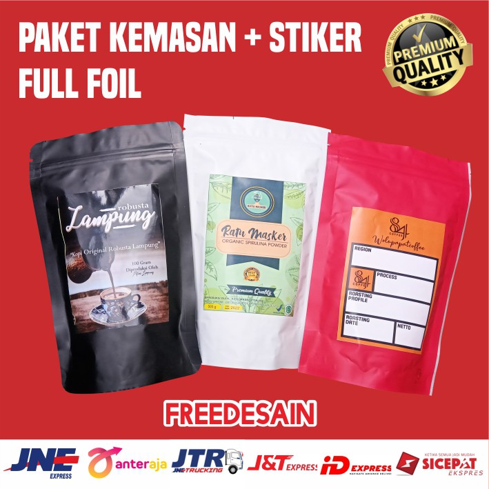 Jual Paket stiker full foil 13x21 + stiker I 100pcs I Freedesain ...