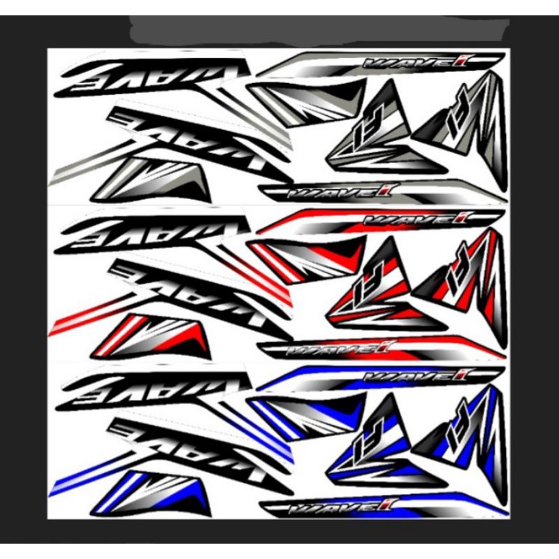 Jual Setiker Stiker striping wave110 i Thailand/ Stiker Honda wave revo ...