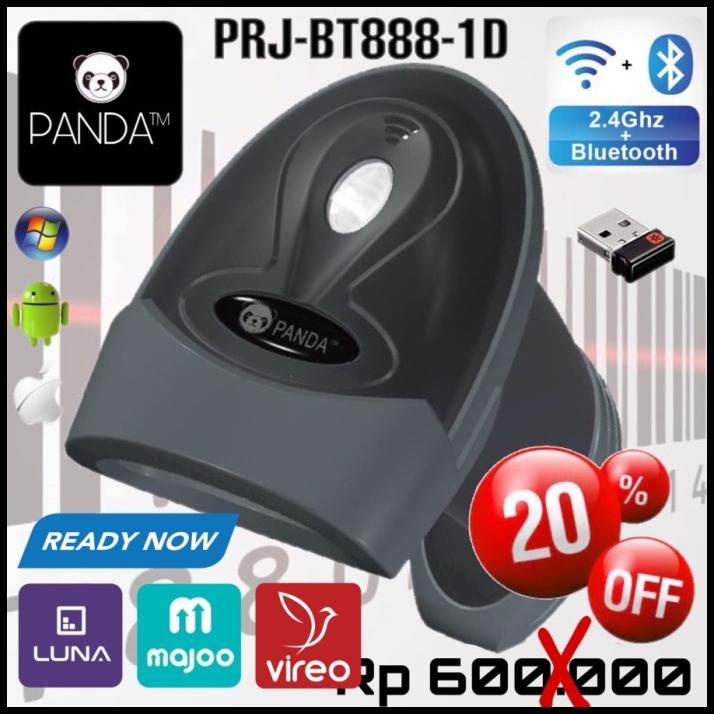 Jual Panda Prj-Bt888-1D Wereless Laser Barcode Scanner (Bluetooth+2.4G ...