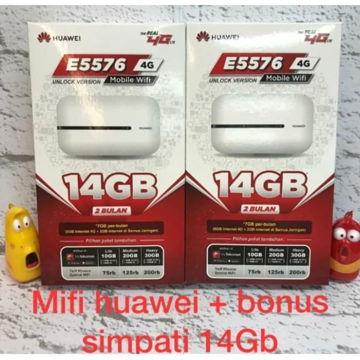 Jual MODEM MIFI 4G HUAWEI E5576 + 14GB TELKOMSEL unlock all gsm ...