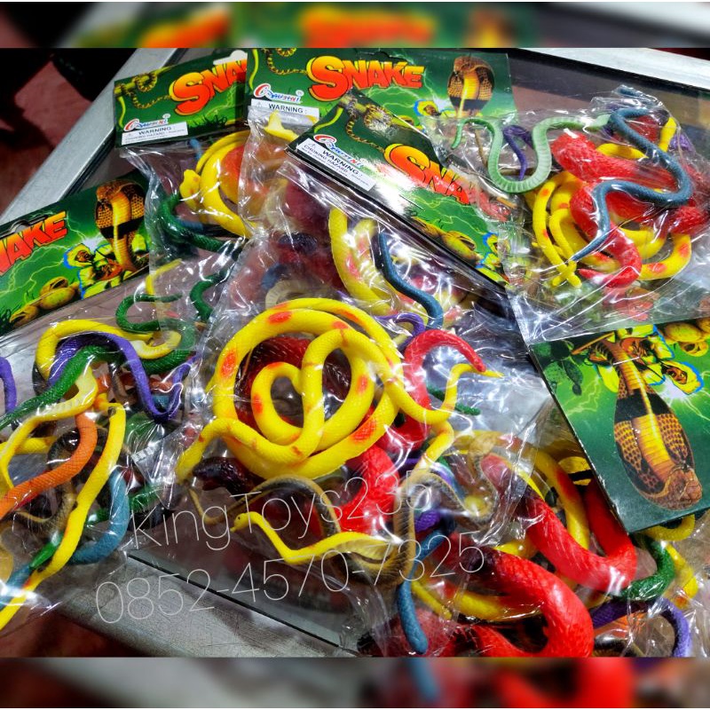 Jual Mainan Anak Binatang Ular Karet Hewan Snake Animal Hutan Serangga ...