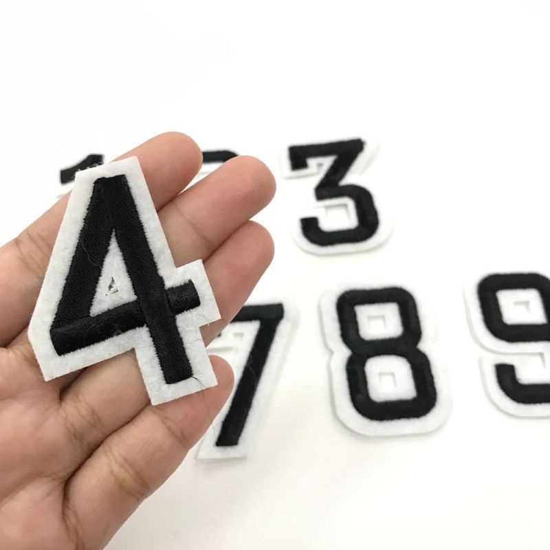 Jual 1 PC - IRON PATCH ANGKA / EMBLEM ANGKA / PATCH ANGKA / ANGKA HITAM ...