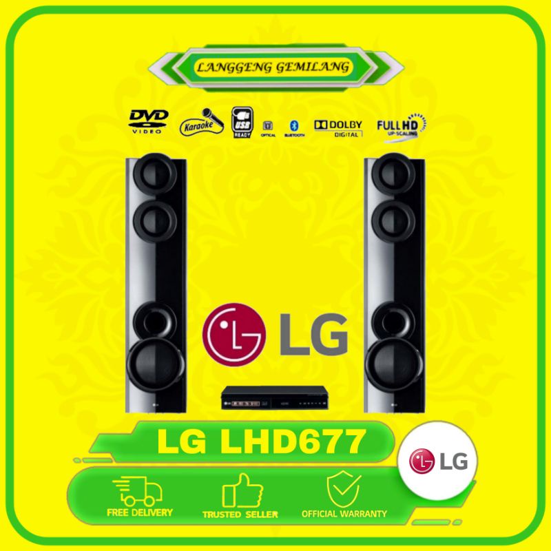 Jual LG LHD677 1000W 4.2Ch DVD Home Theater System Powerful Sound ...