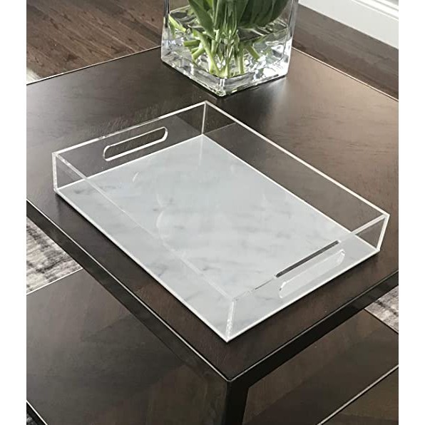 Jual Acrylic Marble Tray Nampan Baki Granit Marmer Akrilik Bening ...