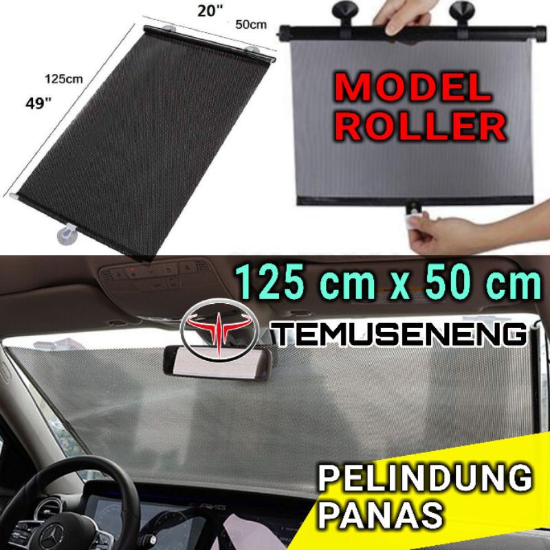 Jual Sun Shield Mobil Model Gulung / Cover Kaca Mobil / Roll Tirai ...