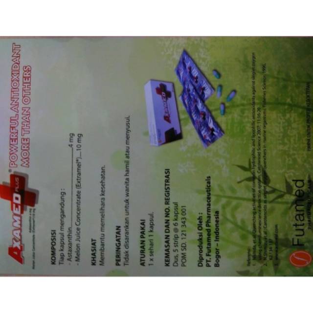 Jual AXAMED PLUS FUTAMED ( ANTIOKSIDAN TERBAIK UNTUK TUBUH DAN KULIT ...
