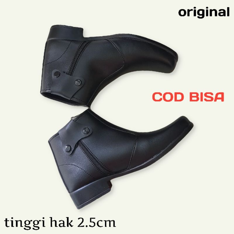 Jual sepatu wanita/ sepatu PDH cewek/ sepatu PDH sleting/ sepatu dinas ...