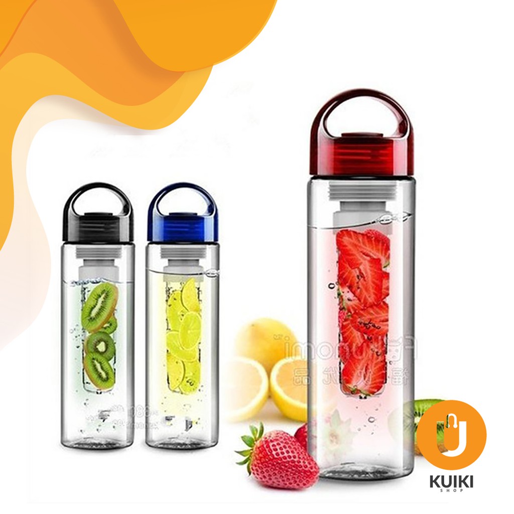 Jual KUIKI Botol Minum Tumbler Infused Water Tritan Water Bottle Fruit Infuser BPA Free Murah ...