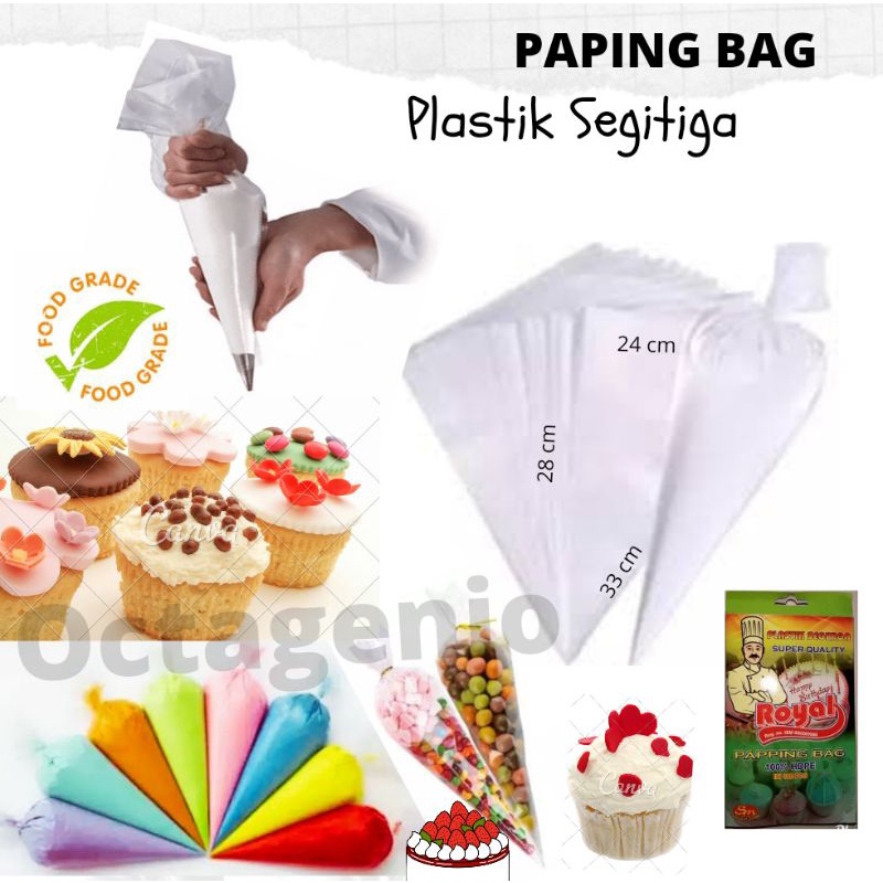 Jual Paping bag/plastik segitiga/Piping bag/icing bag/cake decoration ...