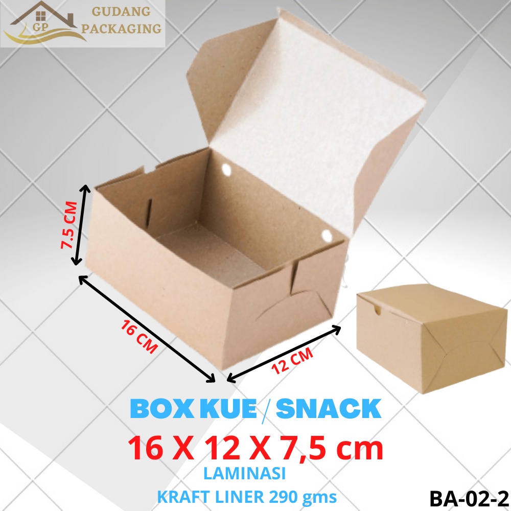 Jual BOX DUS KARDUS KOTAK NASI ROTI KUE SNACK KETRING TEBAL 290gsm ...