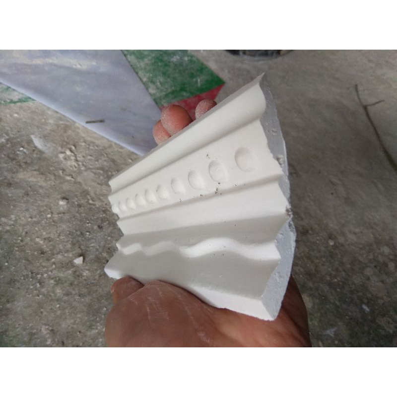 Jual lis profil Gypsum/gipsum ombak titik 9 cm casting jayaboard ...