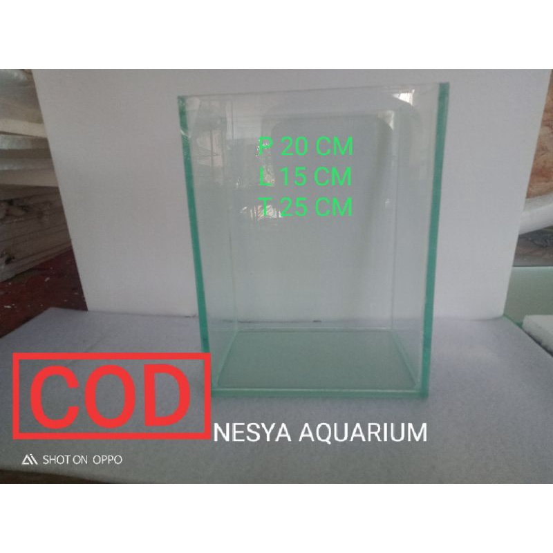 Jual AQUARIUM SOLITER CUPANG UKURAN 20 x15 x 25 CM | Shopee Indonesia