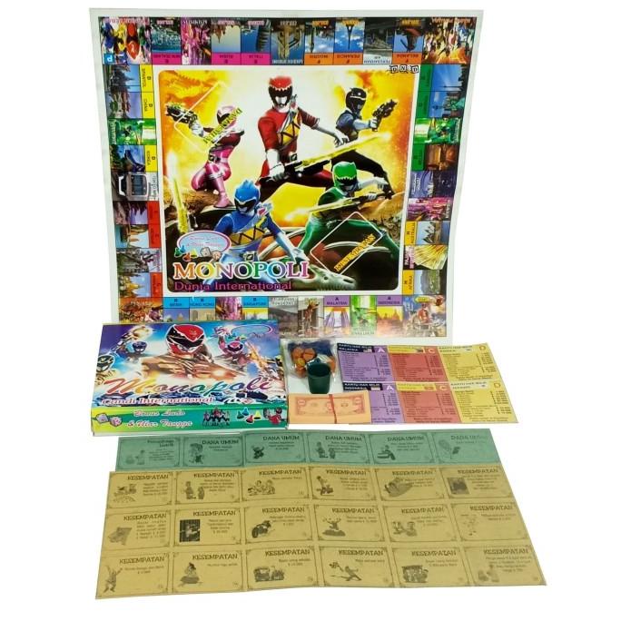 Jual Mainan Anak Monopoli Power Ranger Family Board Game Monopoly 3 in ...