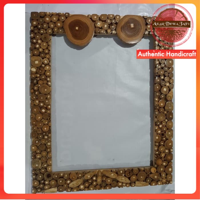 Jual Frame Foto Kayu Jati Dengan Hiasan Ranting Jati Tanpa Kaca ...