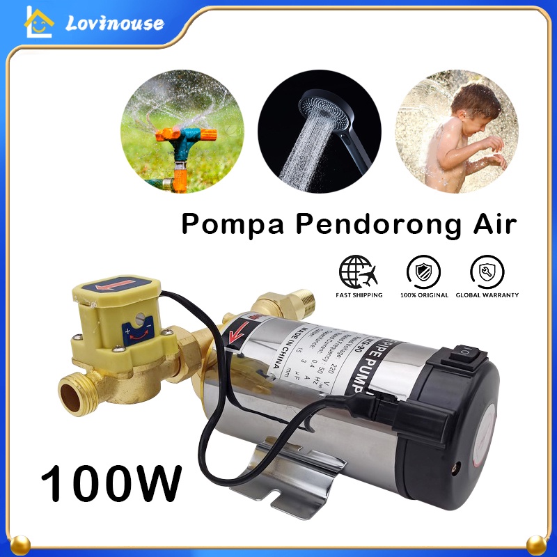 Jual Pompa Booster Pendorong 100Watt Mesin Pendorong Air Shower Water Heater Booster Pompa ...