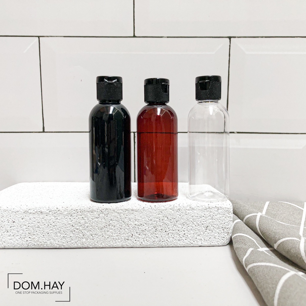 Jual Botol FliptopHitam 60ml Plastik PET Lotion Handsoap Hand Sanitizer ...