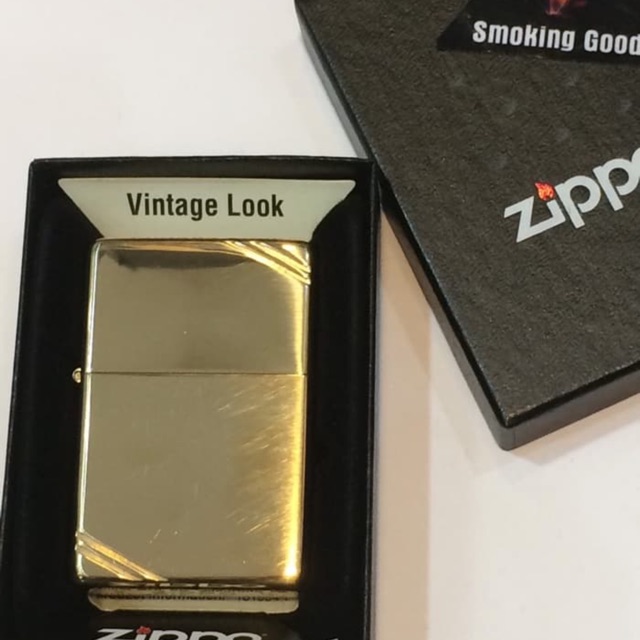 Jual Original Zippo 270 vintage hi pol brass | Shopee Indonesia