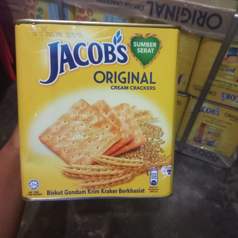 Jual Biskuit Jacobs / Jacob's kaleng original cream cracker 600 gr malaysia | Shopee Indonesia