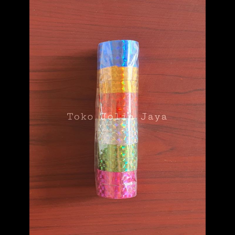 Jual 1 set isi 12 lakban MINI toples / selotip utk toples (motif random ...