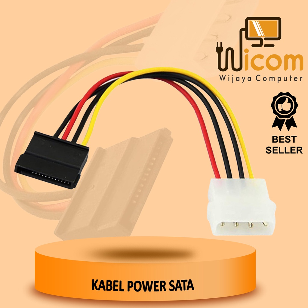 Jual KABEL POWER SATA MOLEX 4PIN MALE TO SATA 15PIN FEMALE KONVERTER MURAHH (KPS) | Shopee Indonesia