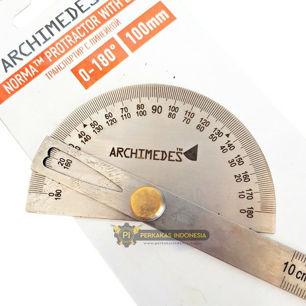 Jual Penggaris Busur Protractor Stainless 10 CM Alat Garisan Pengukur ...