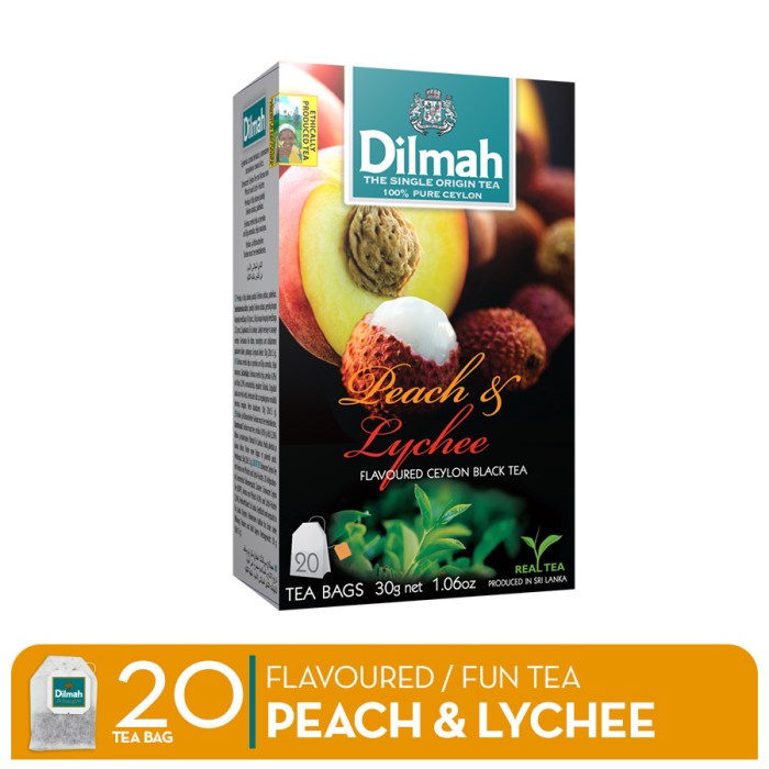 Jual teh-daun- dilmah fun tea peach & lychee - teh celup -daun-teh ...