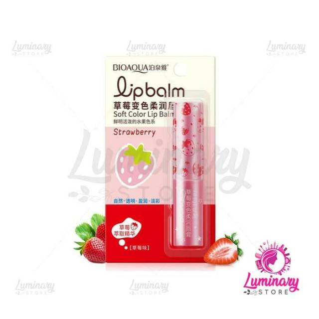 Jual BIOAQUA LIP BALM MOSTURIZING STRAWBERRY | Shopee Indonesia