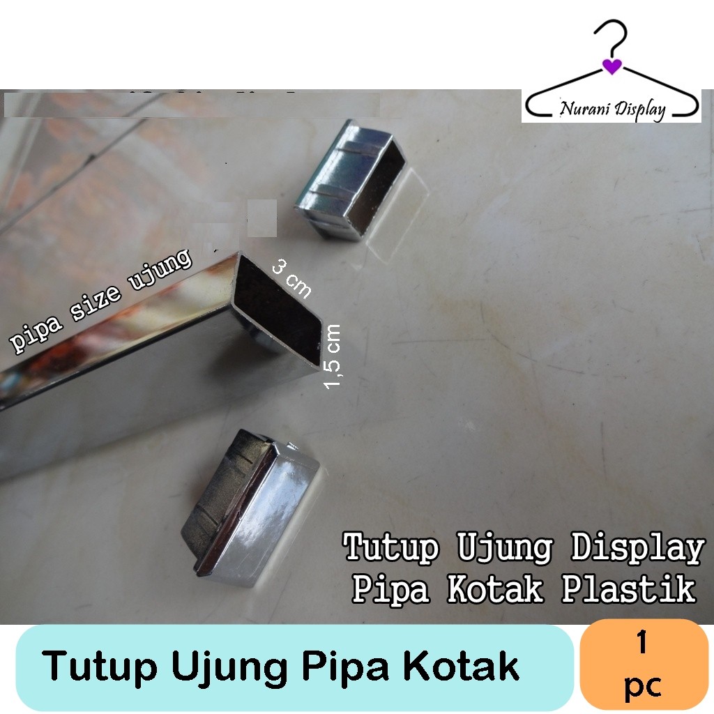 Jual Tutup Ujung Display Pipa Besi Kotak Bahan Plastik | Shopee Indonesia