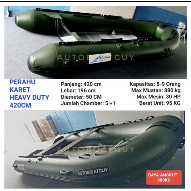Jual Perahu Karet Heavy Duty tipe LCR Standar Rescue / SAR 330 cm / 380 ...
