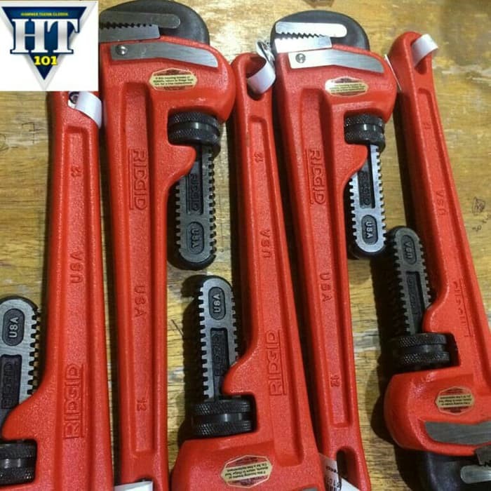 Jual Kunci Pipa RIDGID Pipe Wrench 10 Inch Steel Handle Kunci Pipa 10 ...