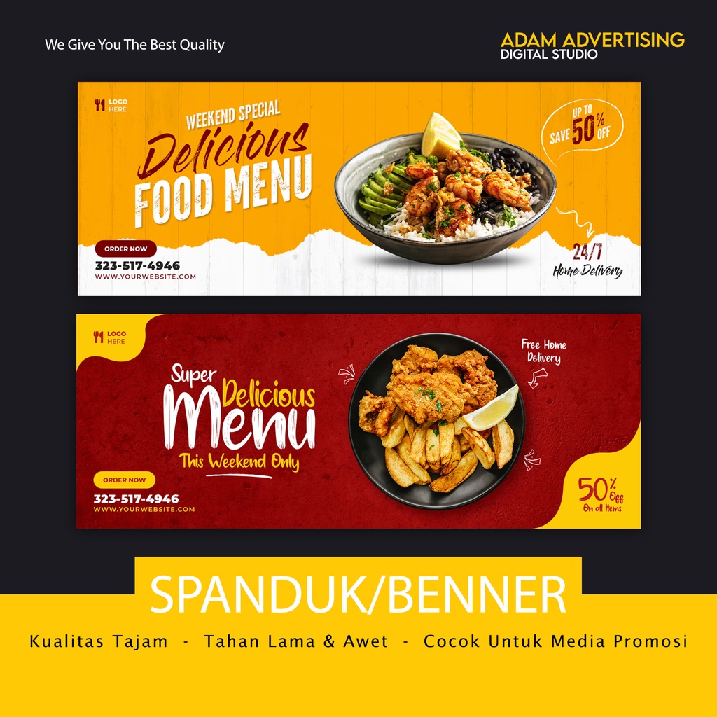 Jual CETAK BENNER/SPANDUK MURAH DESAIN CUSTOM | Shopee Indonesia