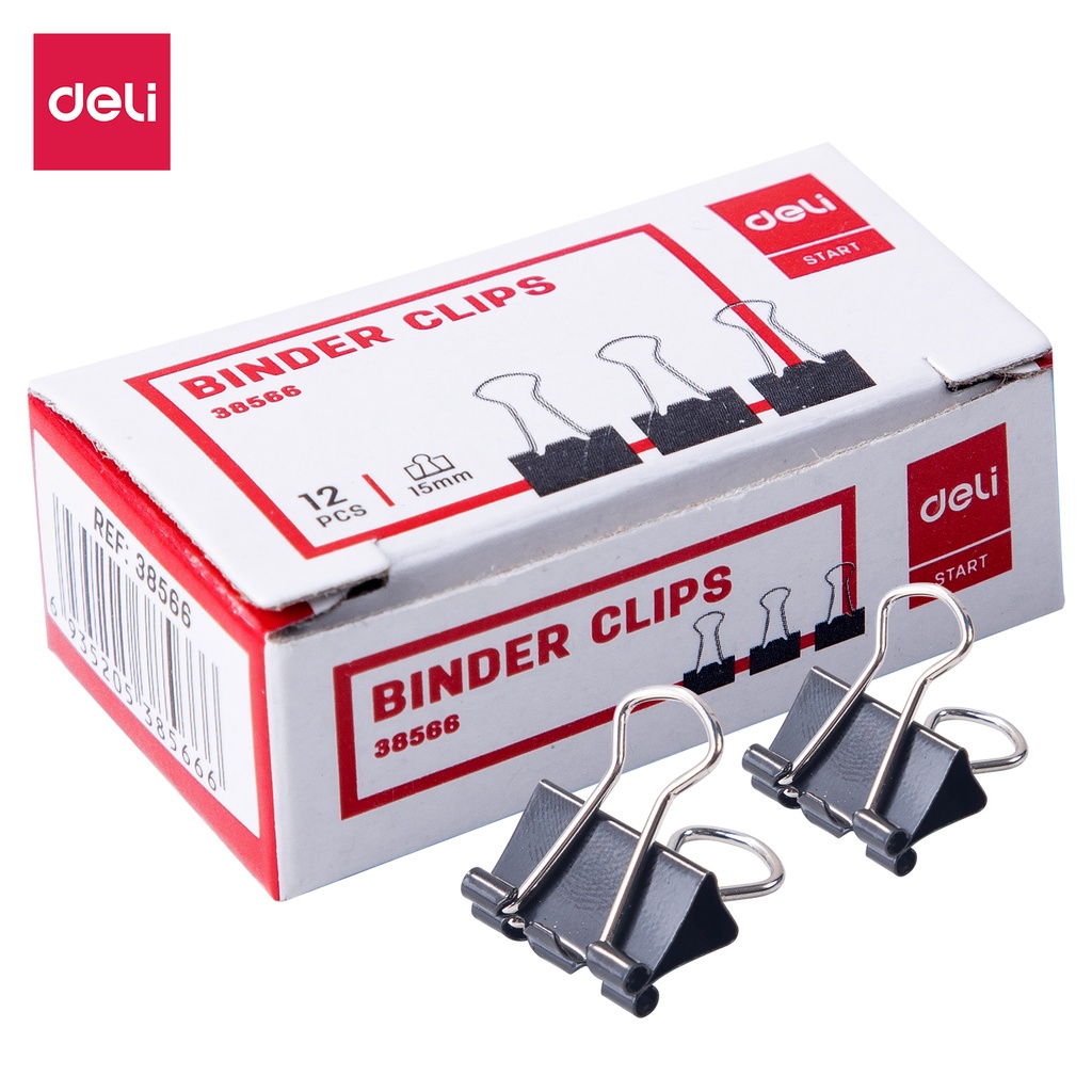 Jual DELI BINDER CLIPS KLIP PENJEPIT KERTAS 15/19/32/41/51mm (12 PCS ...