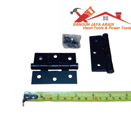 Jual Engsel Pintu Tebal Iron Hinge 3" Inch Black Verino Engsel Jendela ...