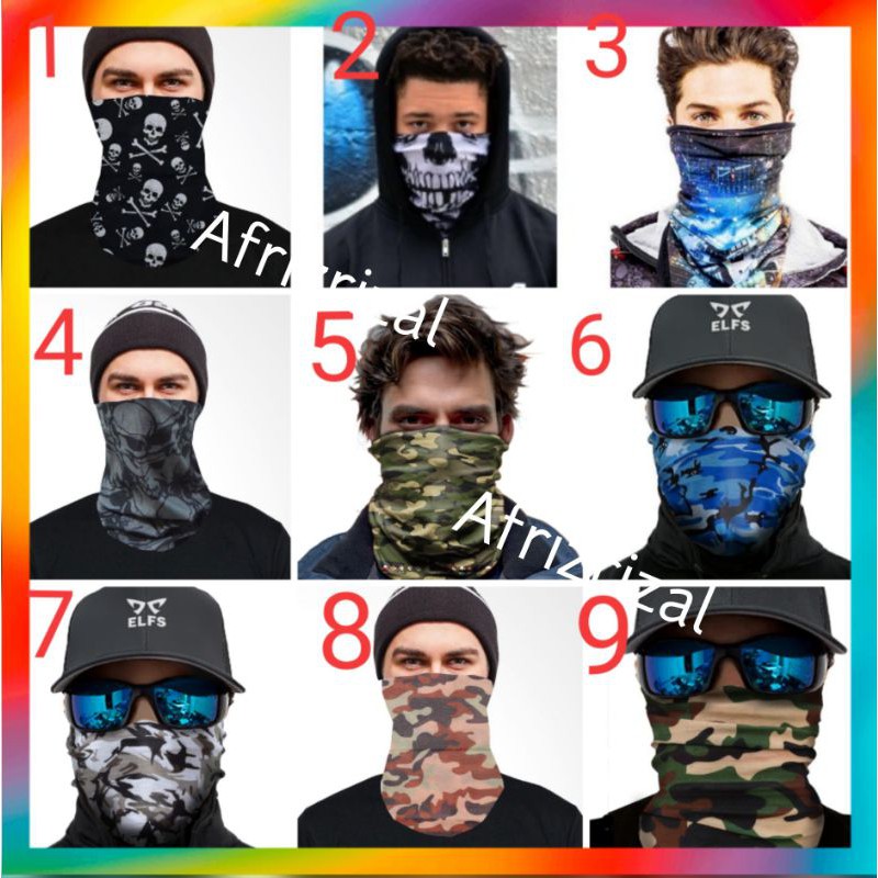 Jual Kamuflase Syal Masker Buff Anti Debu UV Slayer Bandana Camo ...