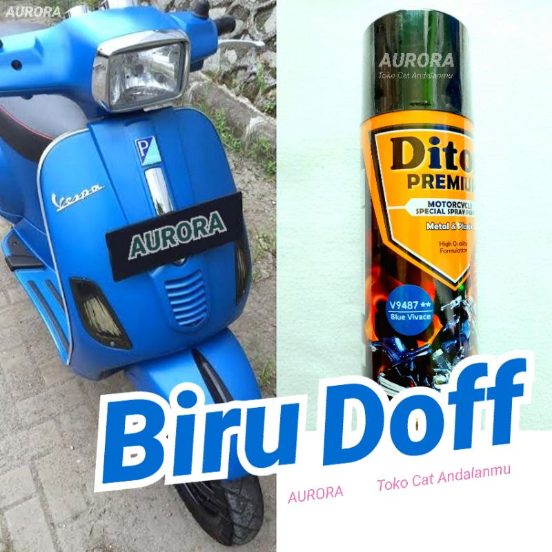 Jual Cat Biru Dop Diton Premium V9487 ** Vivace Blue Matt Doff Dof Dov ...