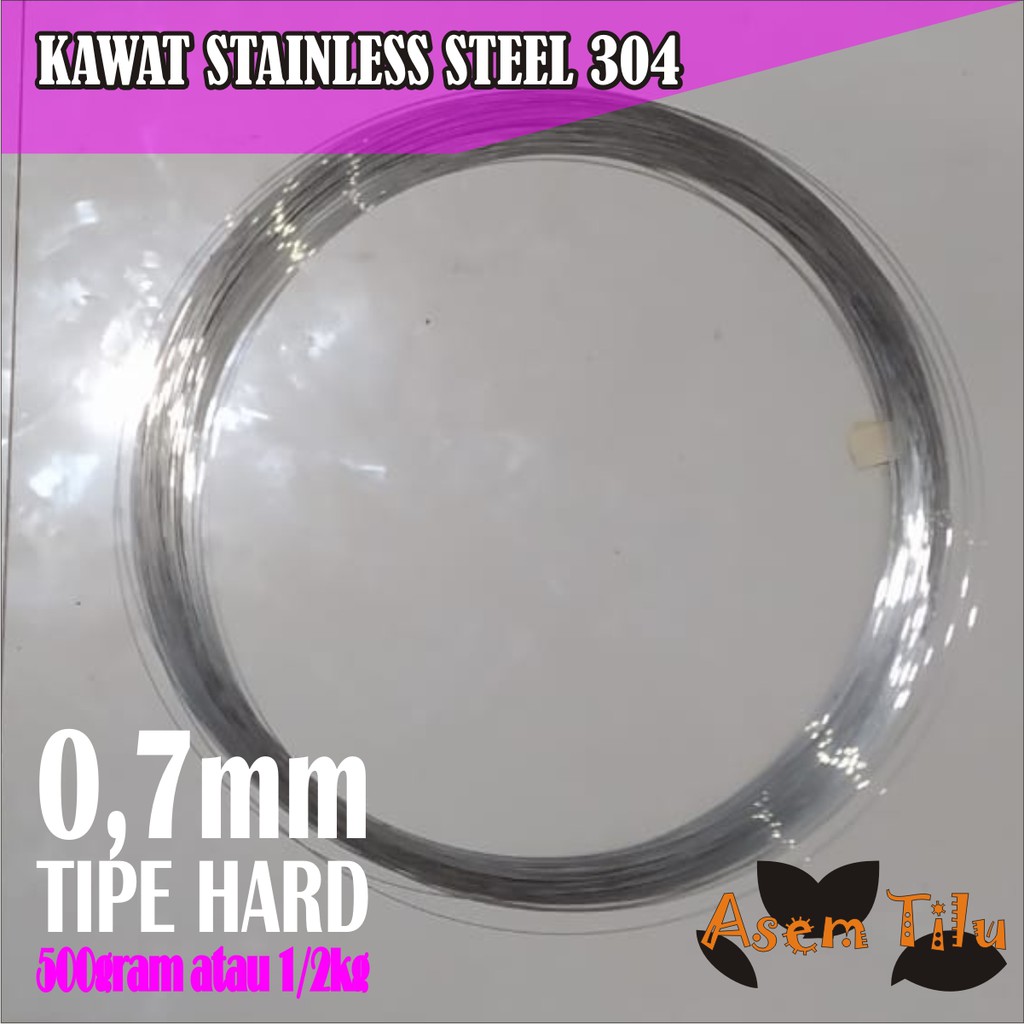 Jual Kawat Stainless Steel 304 HARD/KERAS 0.7mm 500gram atau 1/2kg | Shopee Indonesia