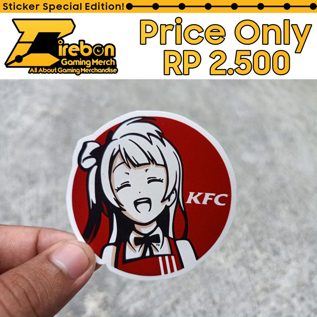 Jual (PROMO) Sticker Stiker Parodi KFC Kotori Fried Chicken Love Live ...
