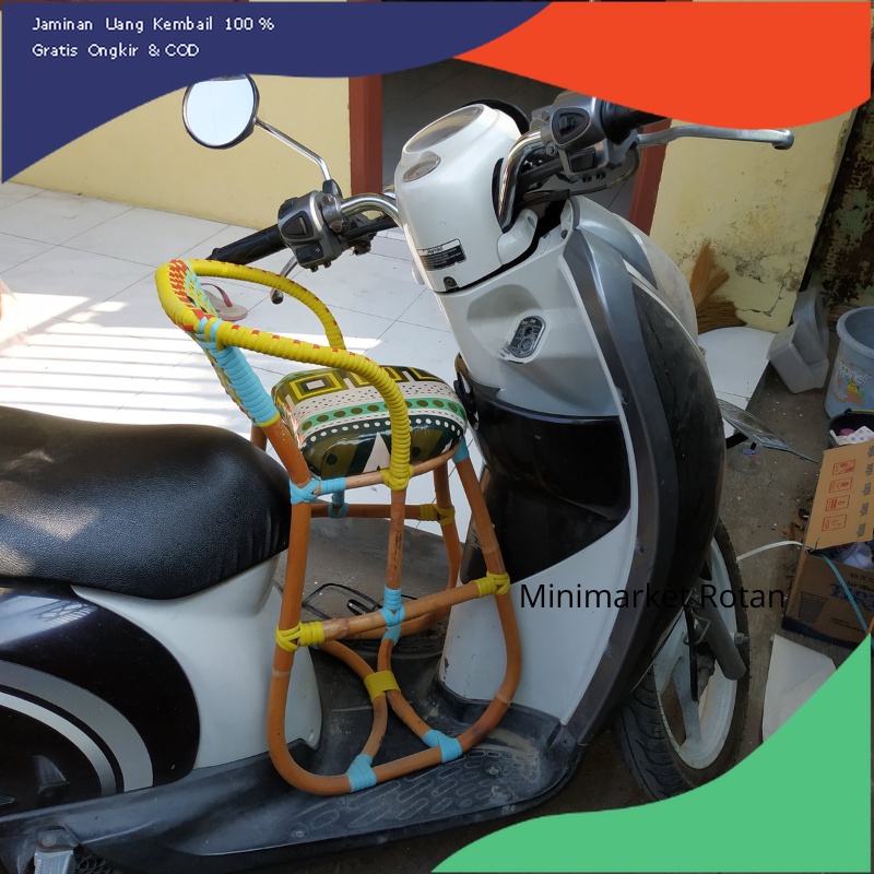 Jual [1KG] Kursi Rotan Boncengan Anak Motor Matic Full Anyaman Rotan ...