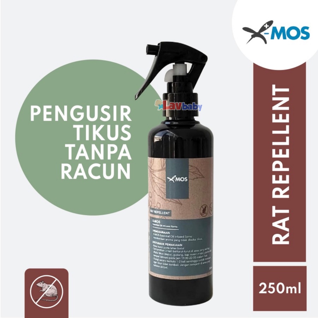 Jual X-Mos Rat Lizard Cockroach Repellent Spray xmos pengusir anti ...