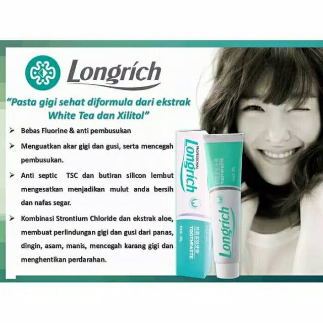 Jual LONGRICH WHITE TEA MULTI EFFECT TOOTHPASTE/ODOL 100% ORIGINAL ...