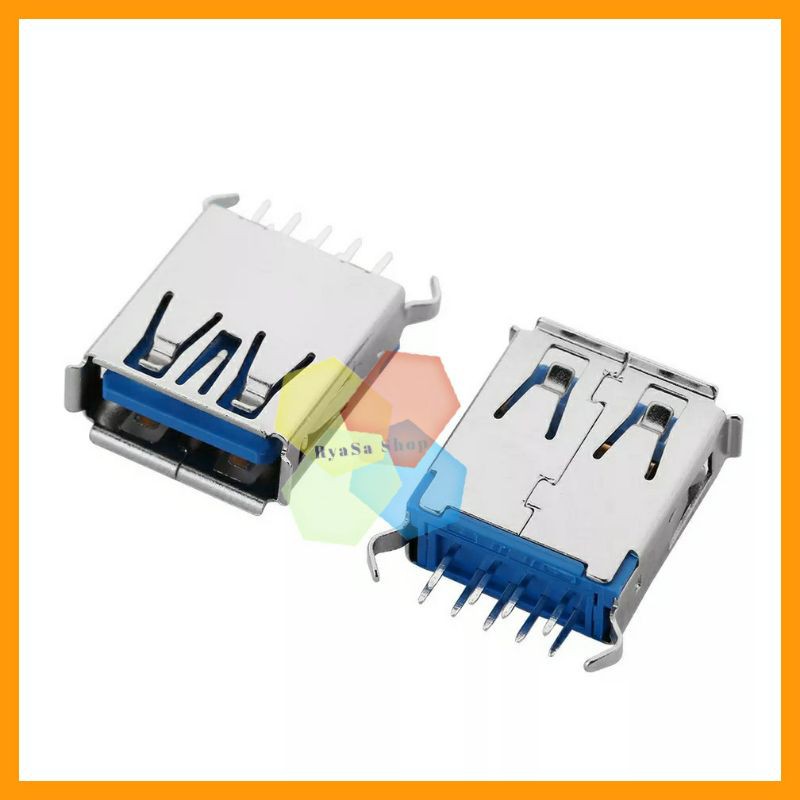 Jual USB 3.0 Female Type A 9 Pin Vertical Line Connector Konektor UsB 3 ...