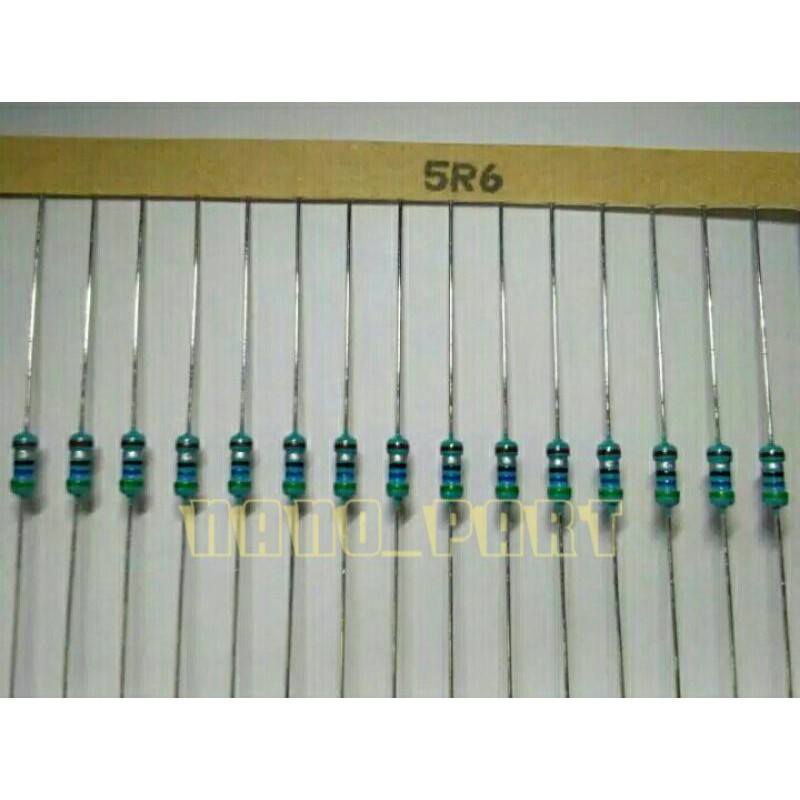 Jual 10pcs resistor 1/4 watt 3R6 3R9 4R3 4R7 5R1 5R6 metal film | Shopee Indonesia