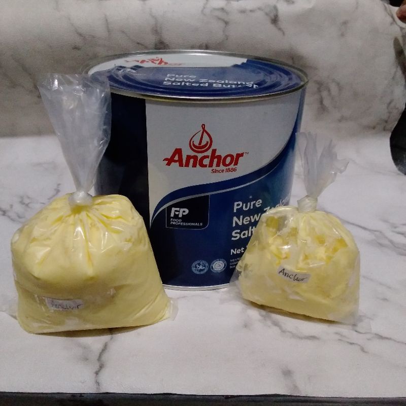 Jual BUTTER ANCHOR PURE SALTED BUTTER NEW ZEALAND 100GR & 250GR (REPACK ...